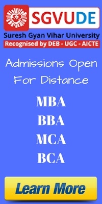 Suresh Gyan Vihar University Distance MBA Courses Fee Admission